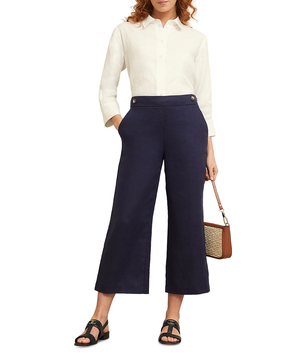 HOBBS LONDON Josephine Linen Wide Leg Pants